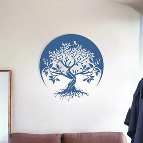 Strom života 15 - kovový obraz na zeď Velikost: 125cm, Barva: Blue