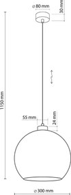 Lustr na lanku CUBUS 1xE27/15W/230V černá/kouřová zelená