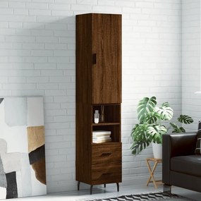 vidaXL Skříň highboard 34,5x34x180 cm kompozit [3198930] Barva: hnědý dub