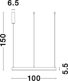 Závěsné LED svítidlo NOVA LUCE MOTIF 60W 3000K 9190655 stmívatelné Triac