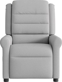 Elektrické polohovací křeslo obláčkově šedé textil 3303303