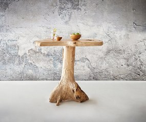 DELIFE Barový stůl Westley teakové přírodní dřevo