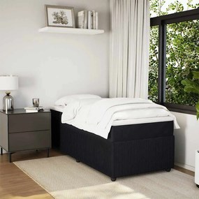 Box spring postel s matrací černá 100x200 cm samet 3285622
