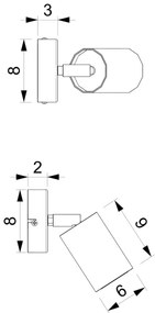 Nástěnné bodové svítidlo BELLO 1xGU10/8W/230V černá