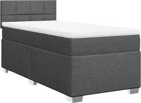 Box spring postel s matrací tmavě šedá 80 x 200 cm textil 3285716