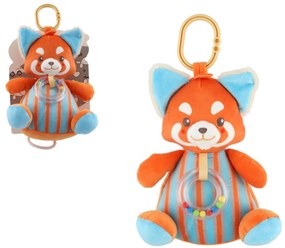 Teddies Liška plyš 22cm závěs na postýlku/kočárek natahovací hrací strojek na kartě v sáčku 0+