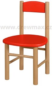Drewmax AD251 - Dřevěná židlička v.27cm - Červená