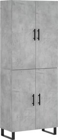 Skříň highboard betonově šedá 69,5x34x180 cm kompozitní dřevo 3195703