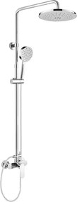 Mereo Mereo, Nástěnná sprchová baterie Viana 150 mm se sprchovou soupravou, ruční a talířovou sprchou o220mm, CBE60104SA
