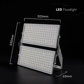 LED Reflektor LED/500W/230V 4000K IP65 šedá