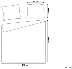 Bavlněné povlečení 220 x 240 cm zelené HARMONRIDGE Beliani