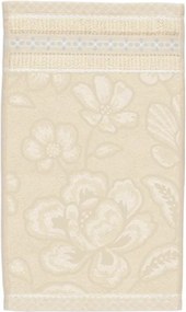Pip Studio ručníky z bavlněného froté Jasmine Jacquard, pískové (Luxusní ručníky z bavlněného froté v designu Jasmine Jacquard v pískové barvě)