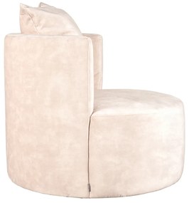 LABEL51 Sametové křeslo EVY krémové 75cm FU-88.000