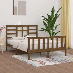 Rám postele medově hnědý masivní borovice 160 x 200 cm,  3107626 HangarStore.cz