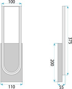 Toolight Nástěnné moderní LED osvětlení APP1782-W Brush zlatá/černá