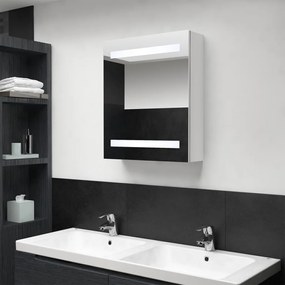 vidaXL LED koupelnová skříňka se zrcadlem zářivě bílá 50 x 14 x 60 cm