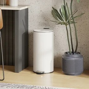 HOMCOM Koš na odpadky 30 L nášlapný s víkem Softclose a pedálem, vnitřní kovový kbelík, černý, 36 x 30 x 60,5 cm 851-063V00CW
