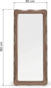 Nástěnné zrcadlo Noelle 180x80 cm moka