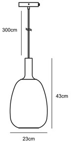 Závěsné svítidlo Nordlux Alton, kouřové sklo Průměr: Ø 25 cm