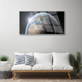 Obraz na skle Planeta Země Vesmír 120x60 cm