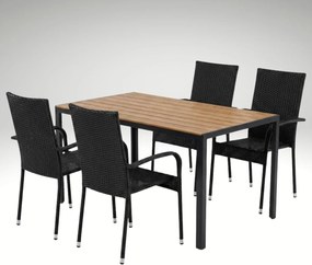 Vikio Zahradní ratanový set 140x80 pro 4 osoby DT255-P2 přirodní