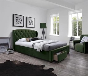 HALMAR SABRINA postel 160 tmavě zelená