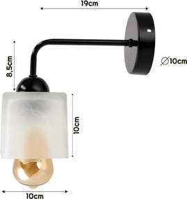 Nástěnná lampa 1x E27 LOFT edison LED nad zrcadlové skleněné svítidlo