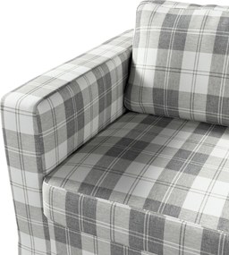 Potah na pohovku IKEA  Karlstad 3-místná, nerozkládací, dlouhý barva šedá látka pletený vzor, vzorované