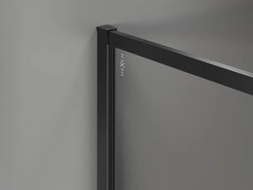 Mexen Kioto-F, sprchová zástěna s rámem 110 x 202 cm, 8 mm čiré sklo, černý profil, 800-110-104-70-00