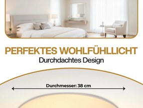 Stropní svítidlo bílý textil Ø38cm