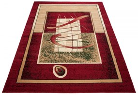 Chemex Moderní koberec Atlas - obrazce 1 - červený Rozměr koberce: 60x100 cm