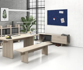 Akustický panel na stěnu 120 x 80 cm, kulaté rohy, tmavě modrá
