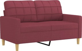 3dílná sedací souprava s poduškami vínová textil 3201248