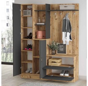 Designová síňová stěna Kailano antracitová