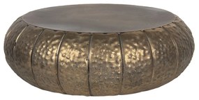 Bronzový dekorační kovový stoleček na květiny Alicce - Ø 37*12 cm