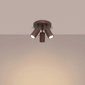 Sollux Lighting Stropní svítidlo RING 3P hnědé