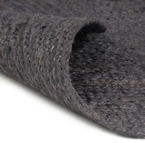 vidaXL Ručně vyrobený koberec z juty kulatý 120 cm tmavě šedý