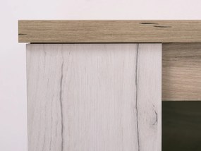 Televizní stolek Henry - dub bílý/dub šedý