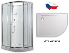ARTTEC SIRIUS 120 x 90 cm - Sprchový box model 1 chinchilla sklo levá vanička