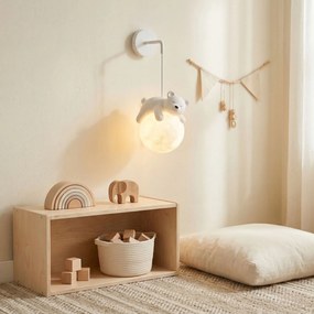 Toolight Rea, NÁSTĚNNÁ LAMPA NÁSTĚNNÉ SVÍTIDLO WHITE BEAR G161-1W, OSW-07800
