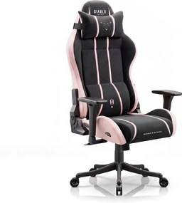 Látková herní židle černo-růžová Diablo X-One 2.0 Akira Pink Small