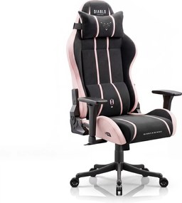 Látková herní židle černý-růžový Small Size: Diablo X-One 2.0 Akira Pink
