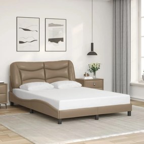 Rám postele bez matrace Hvar cappuccino 120x200 cm umělá kůže 3207992