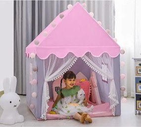 Dětský stan s LED osvětlením Kruzzel 22653 růžový