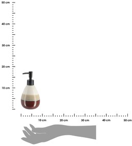 Dávkovač mýdla Tricolor, kombinace barev/s černými prvky, 370 ml