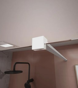 Erga Paris, sprchová zástěna Walk-In 30x200 cm, 8mm šedé sklo, bílý matný profil, ERG-V02-PARIS-030x200-GR-WH