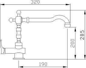 Sapho, KIRKÉ stojánková dřezová baterie, chrom, KI14C