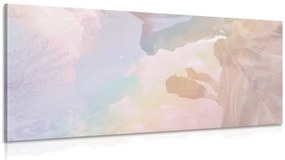 Obraz odraz pastelových listů - 120x60 cm