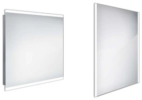 Nimco - Zrcadlo s LED osvětlením, 80x70 cm, hliník ZP 12003