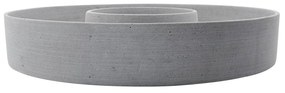 House Doctor Svícen The Ring Grey Polystone 45 cm, šedá barva, beton